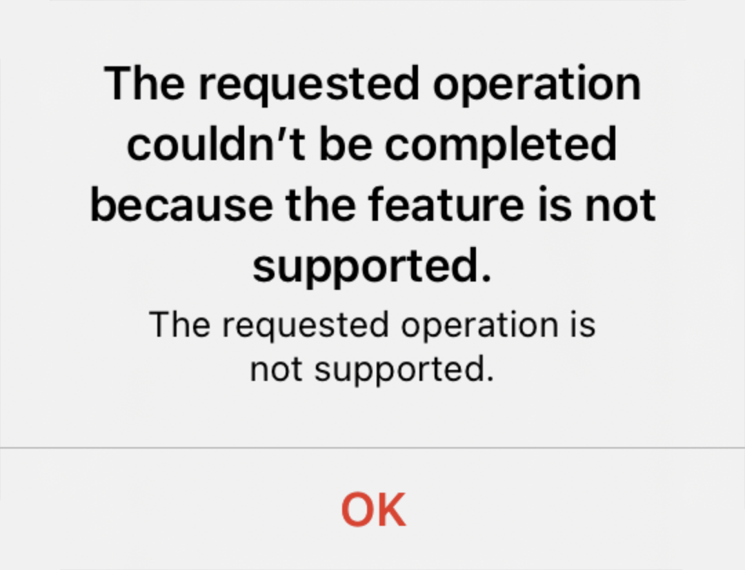 I received this OneDrive error message: The requested operation couldn't be completed because ...